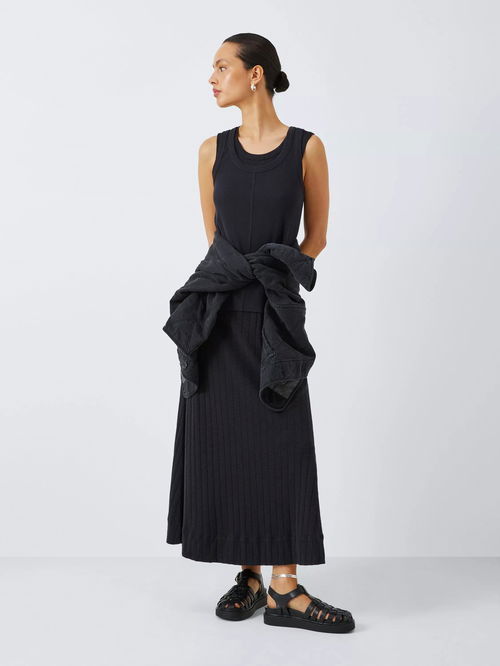 JOHN LEWIS Lucia Leather Flatform Closed Toe Fisherman Sandals, Black ...