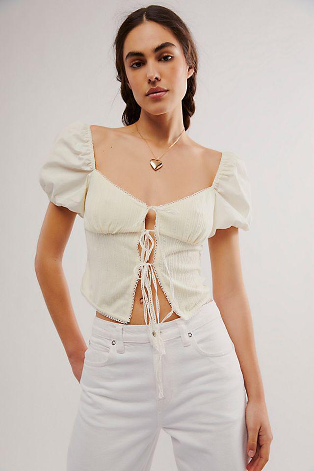 FOR LOVE AND LEMONS Billie Top in Cream | Endource
