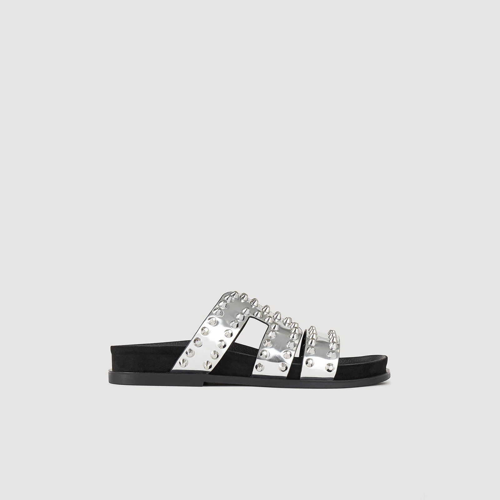 SANDRO Flat Rivet Sandals | endource