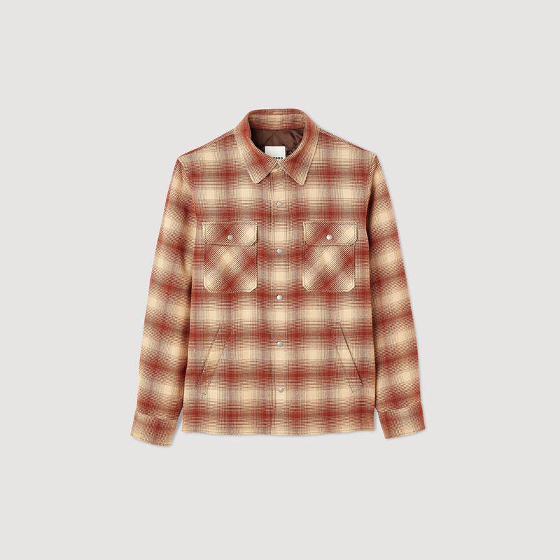 SANDRO Check Jacket in Red | Endource