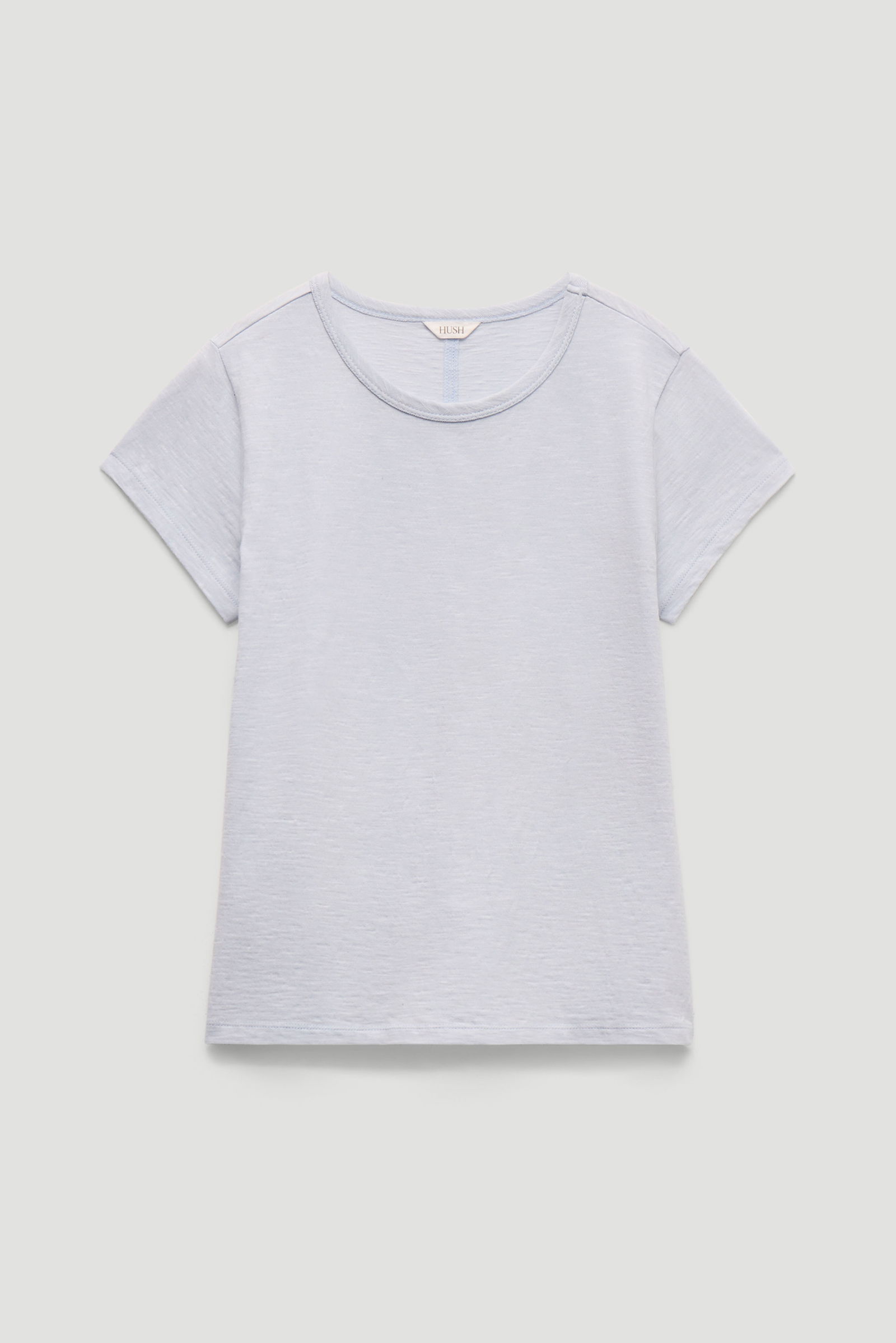 HUSH Slim Fit Slub Cotton Crew T-Shirt | endource
