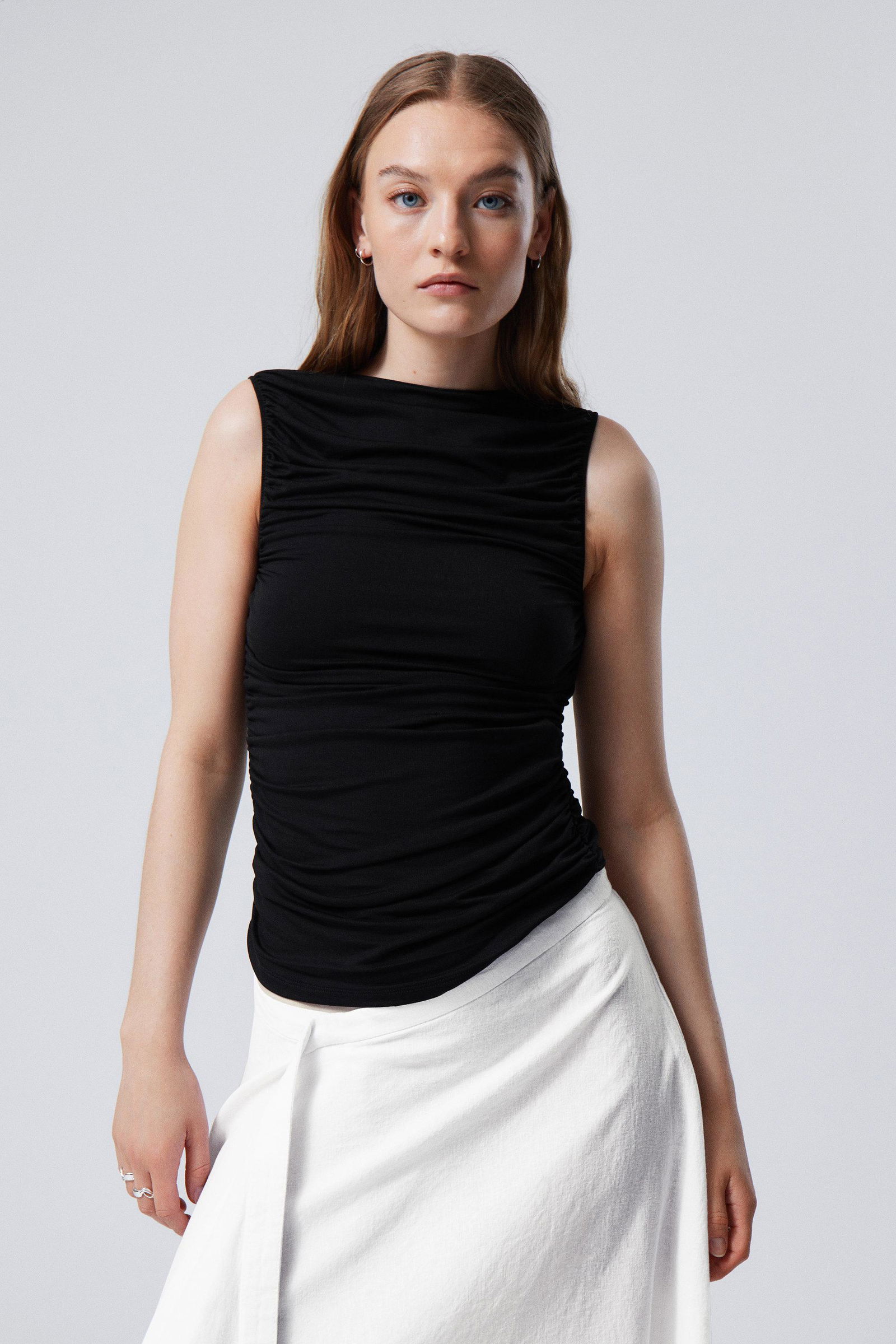 WEEKDAY Drape Mock-Neck Top | endource