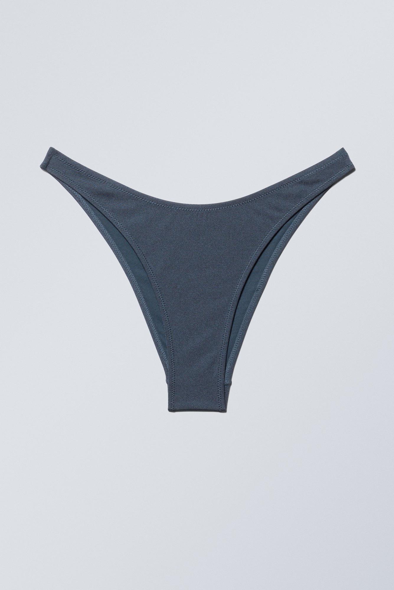 WEEKDAY Brazilian Mini Bikini Bottom in Dark Blue | endource
