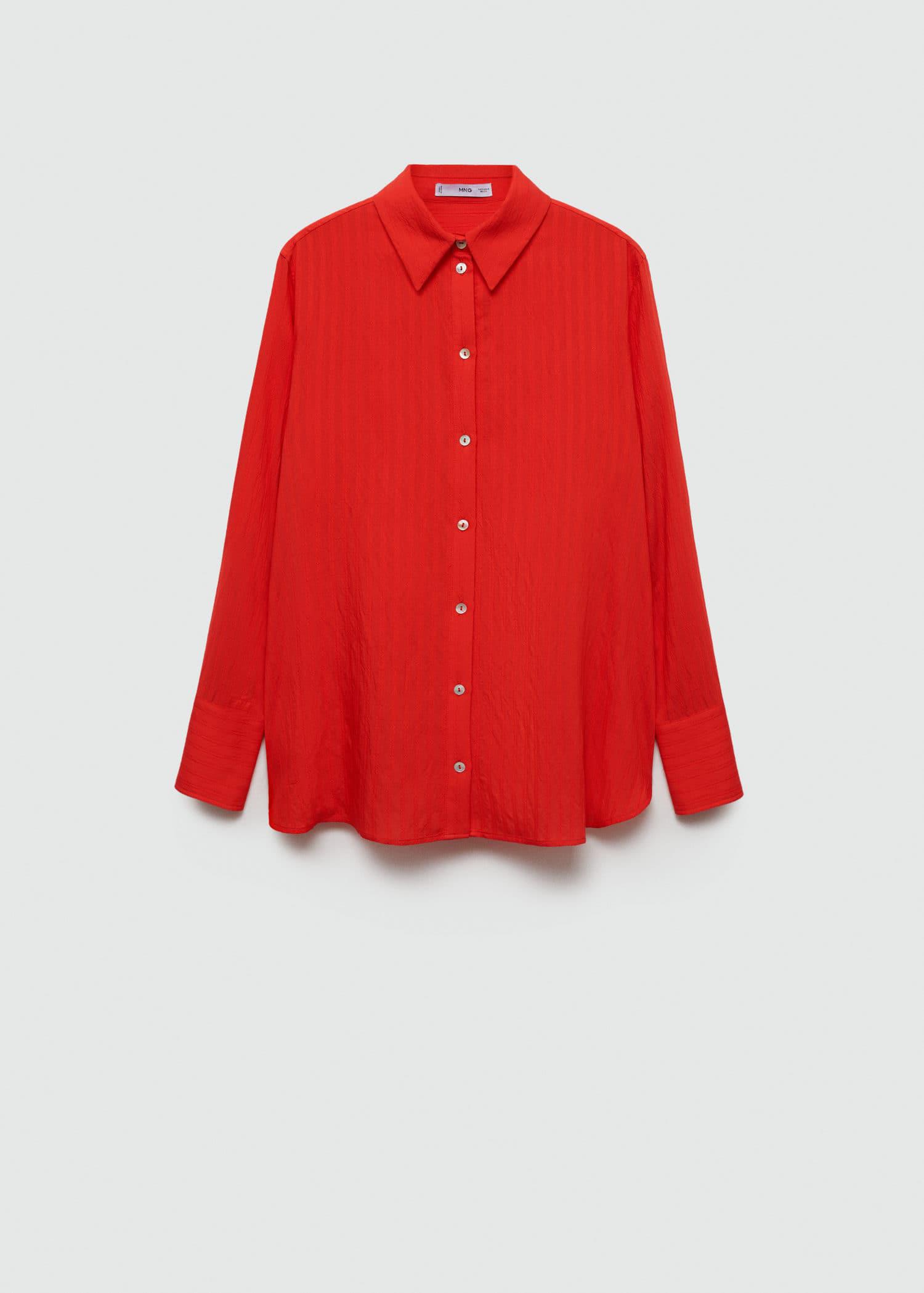 MANGO Striped Shirt in Red | Endource