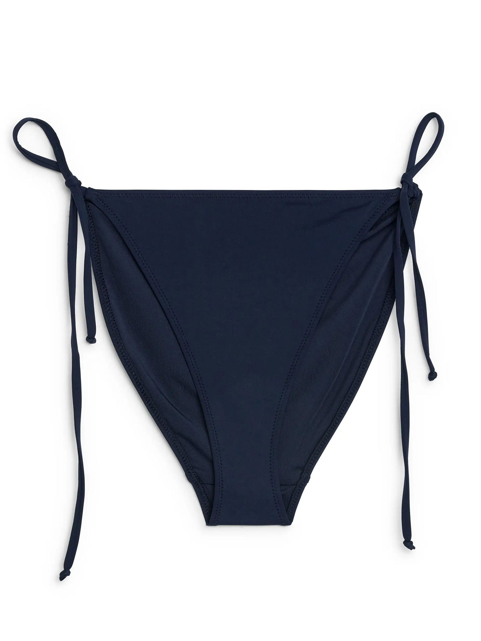 ARKET Tie Tanga Bikini Bottom in Dark Blue | Endource