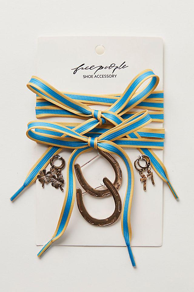 FREE PEOPLE Shoe Lace & Charm Set in Black Velvet | endource