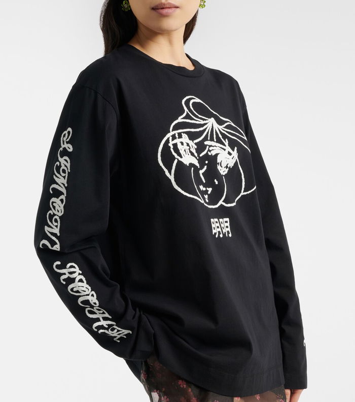 SIMONE ROCHA Dim Sum Cotton Jersey T-shirt | endource