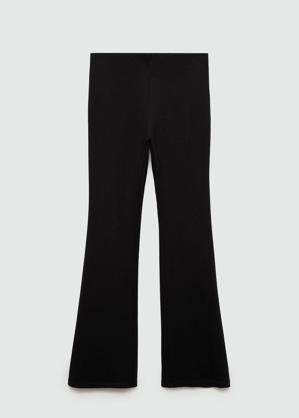 MANGO Flared Leggings in Black | endource