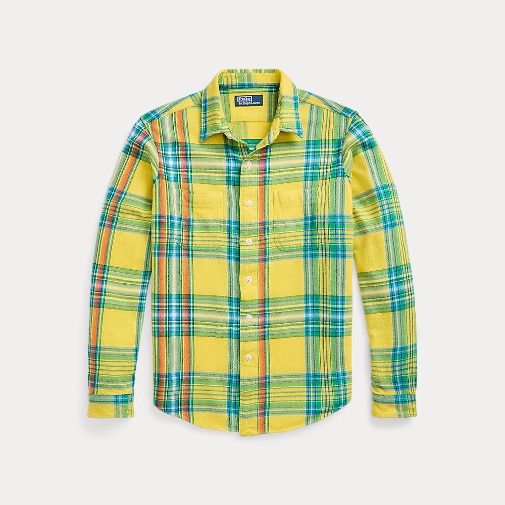 POLO RALPH LAUREN Classic Fit Plaid Flannel Workshirt in Green | endource
