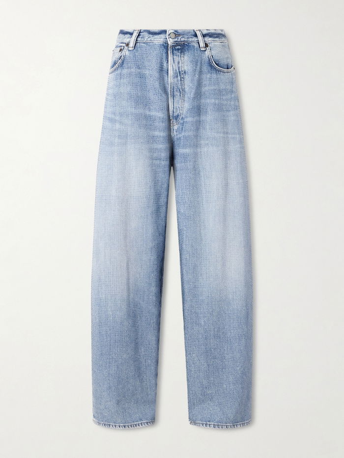 ACNE STUDIOS 2023 Crystal-Embellished Low-Rise Wide-Leg Jeans | endource