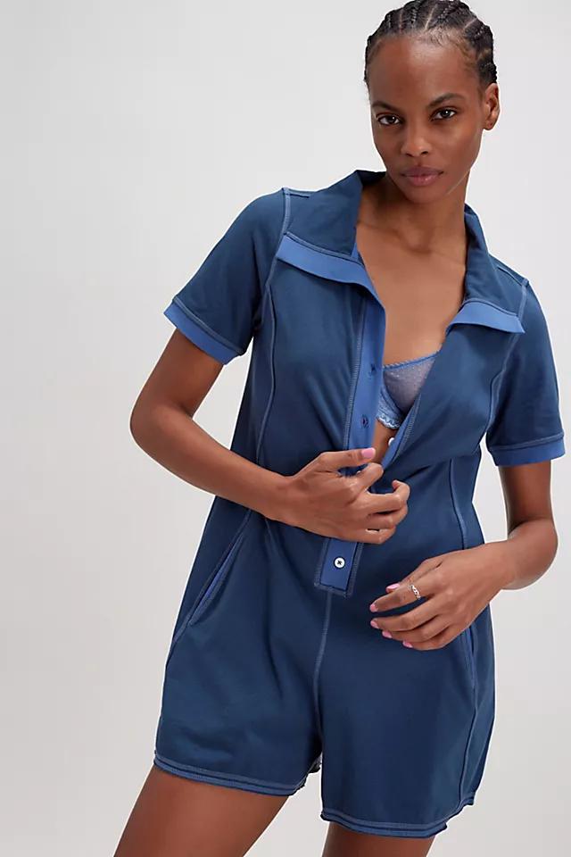 FREE PEOPLE Intimately - Smooth Sailing Romper in Navy | endource