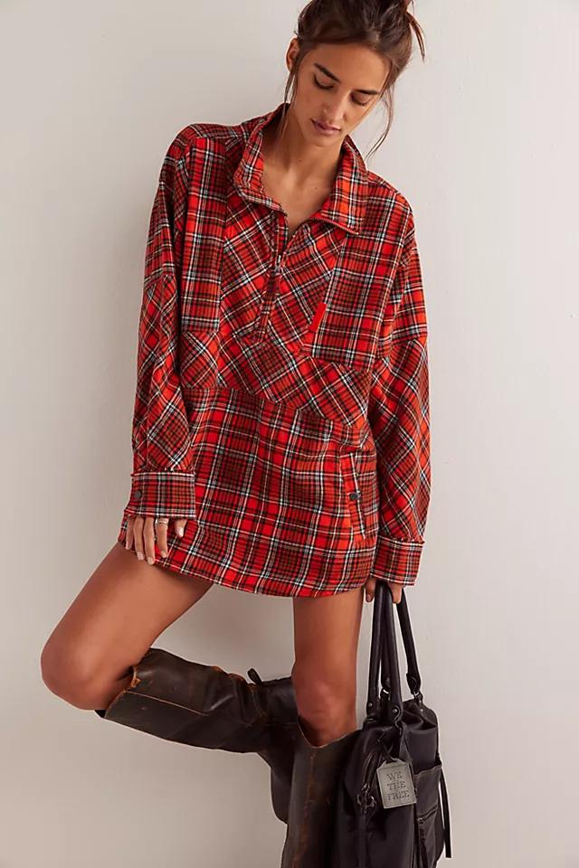 FREE PEOPLE We The Free - Wind River Plaid Shirt in Hunter Combo | endource