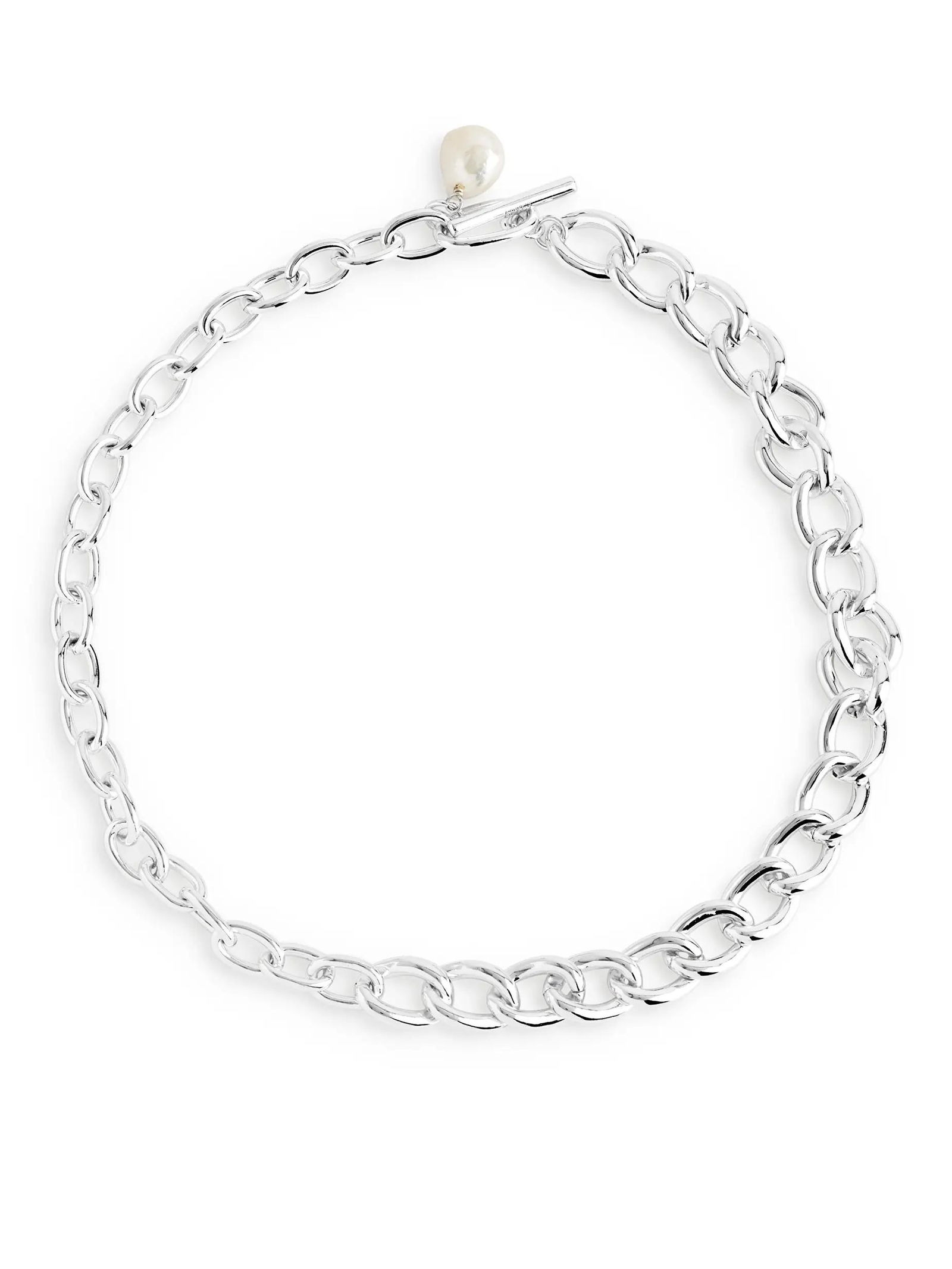 ARKET Silver-Plated Chain Necklace in Silver | endource