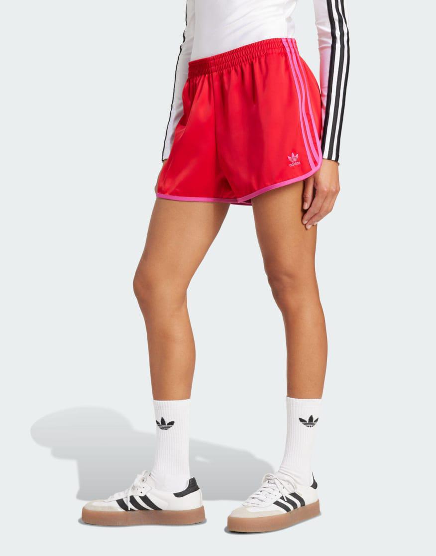 ADIDAS ORIGINALS Originals 3-Stripe Sprinter Shorts in Better Scarlet ...