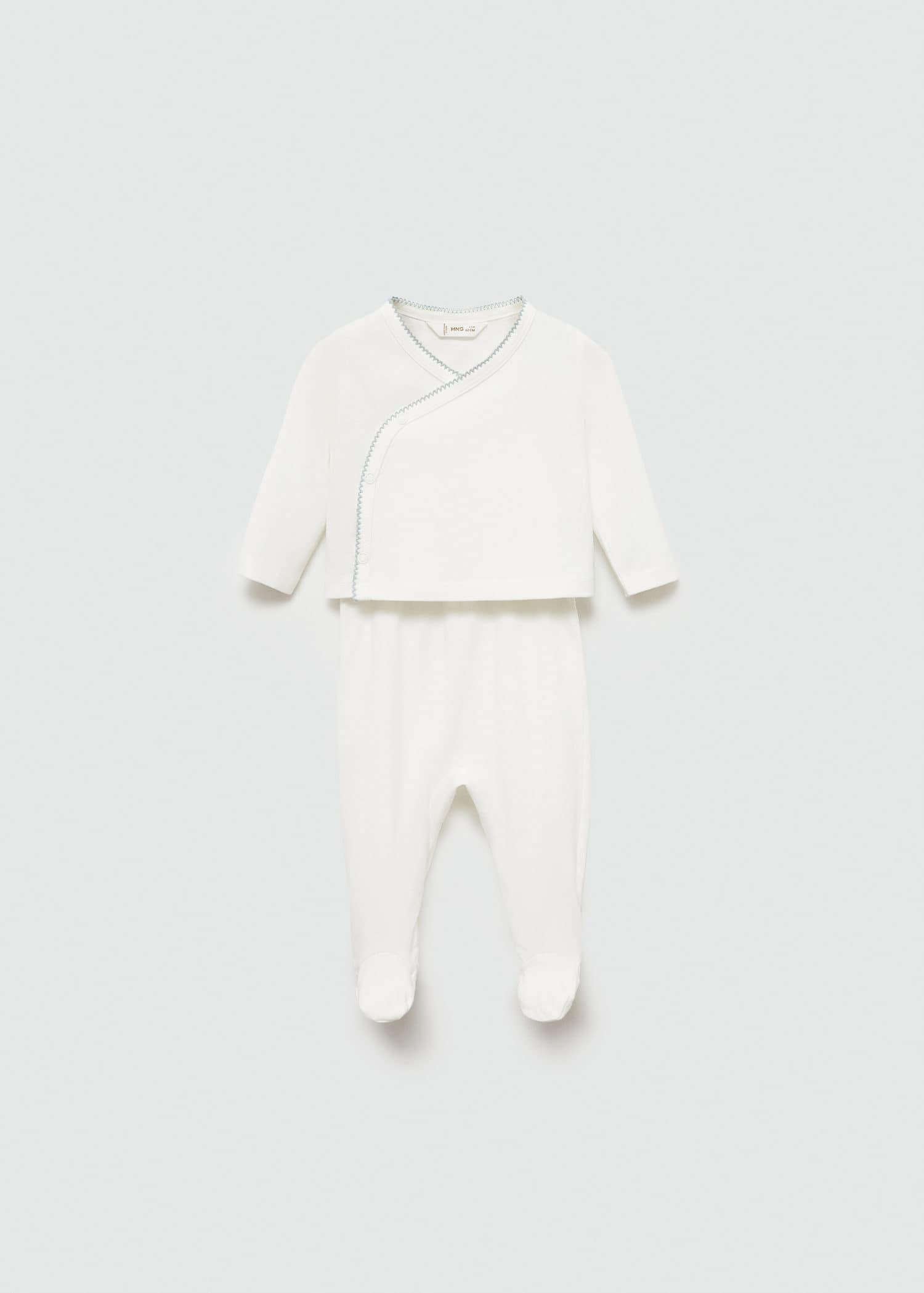 MANGO Onesie Pyjama in White | Endource