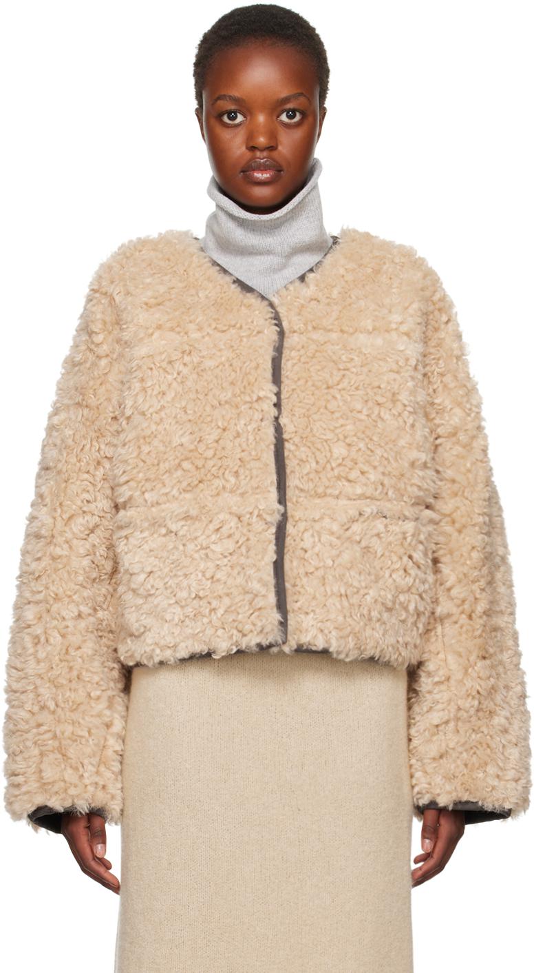 STAND STUDIO Charmaine Reversible Faux-Shearling Jacket | Endource