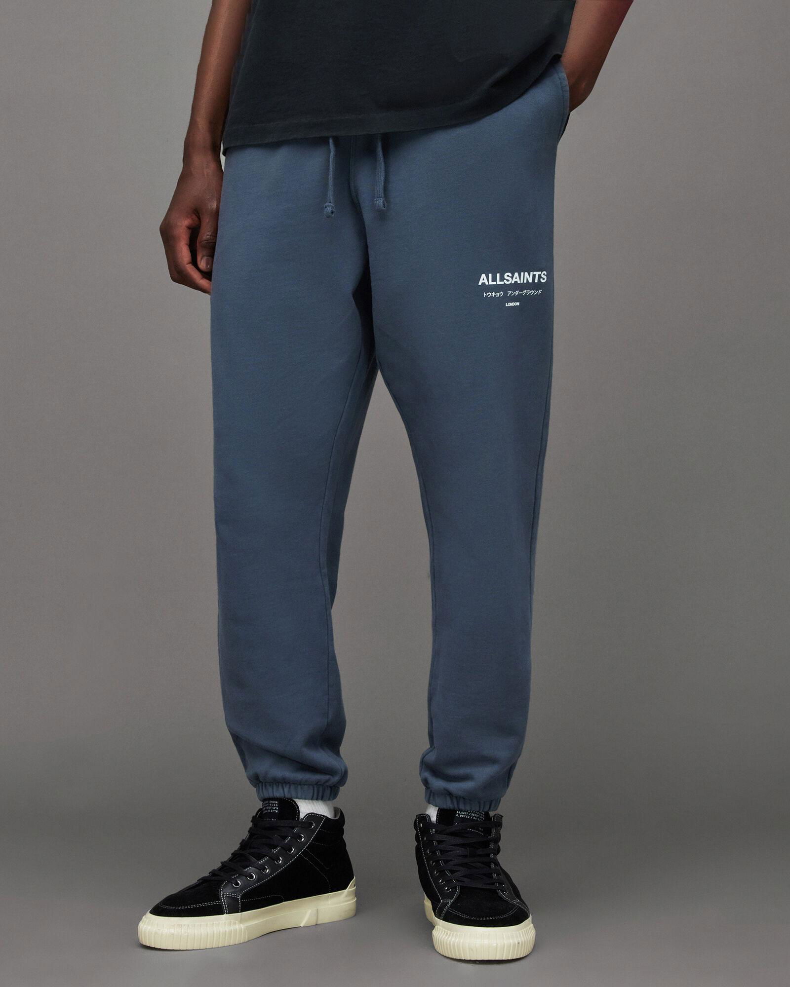 ALLSAINTS Underground Straight Cuffed Sweatpants in Jade Blue | Endource
