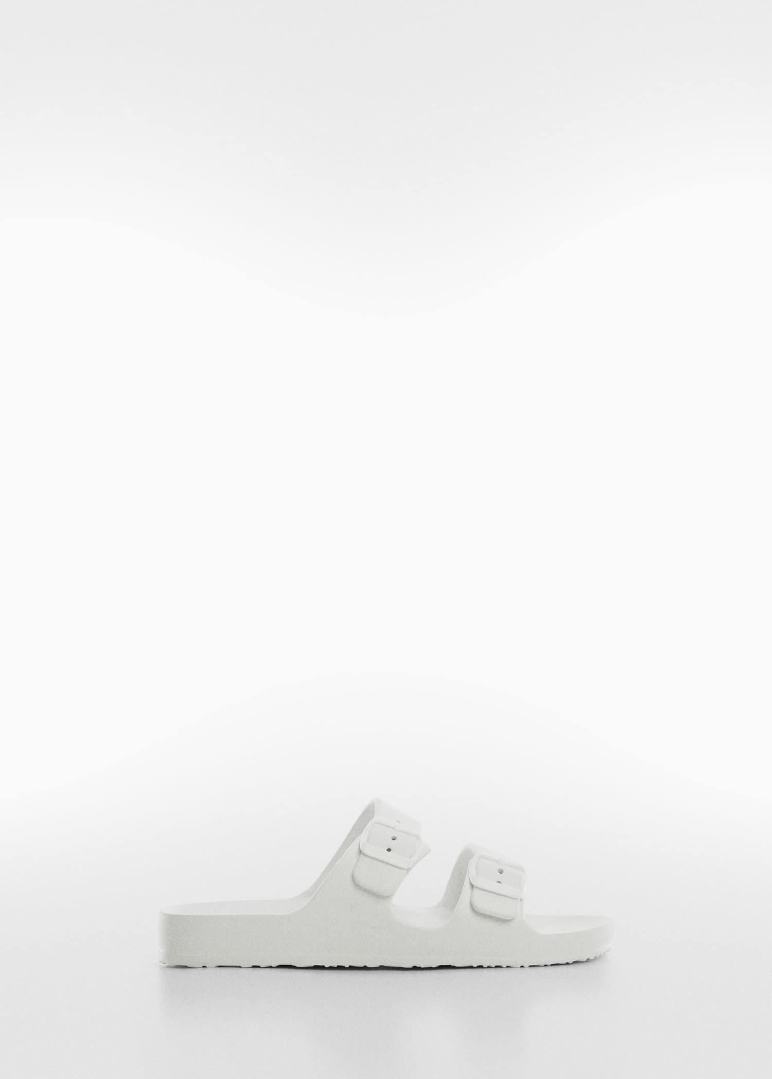 MANGO Flip Flops Buckles in White | endource
