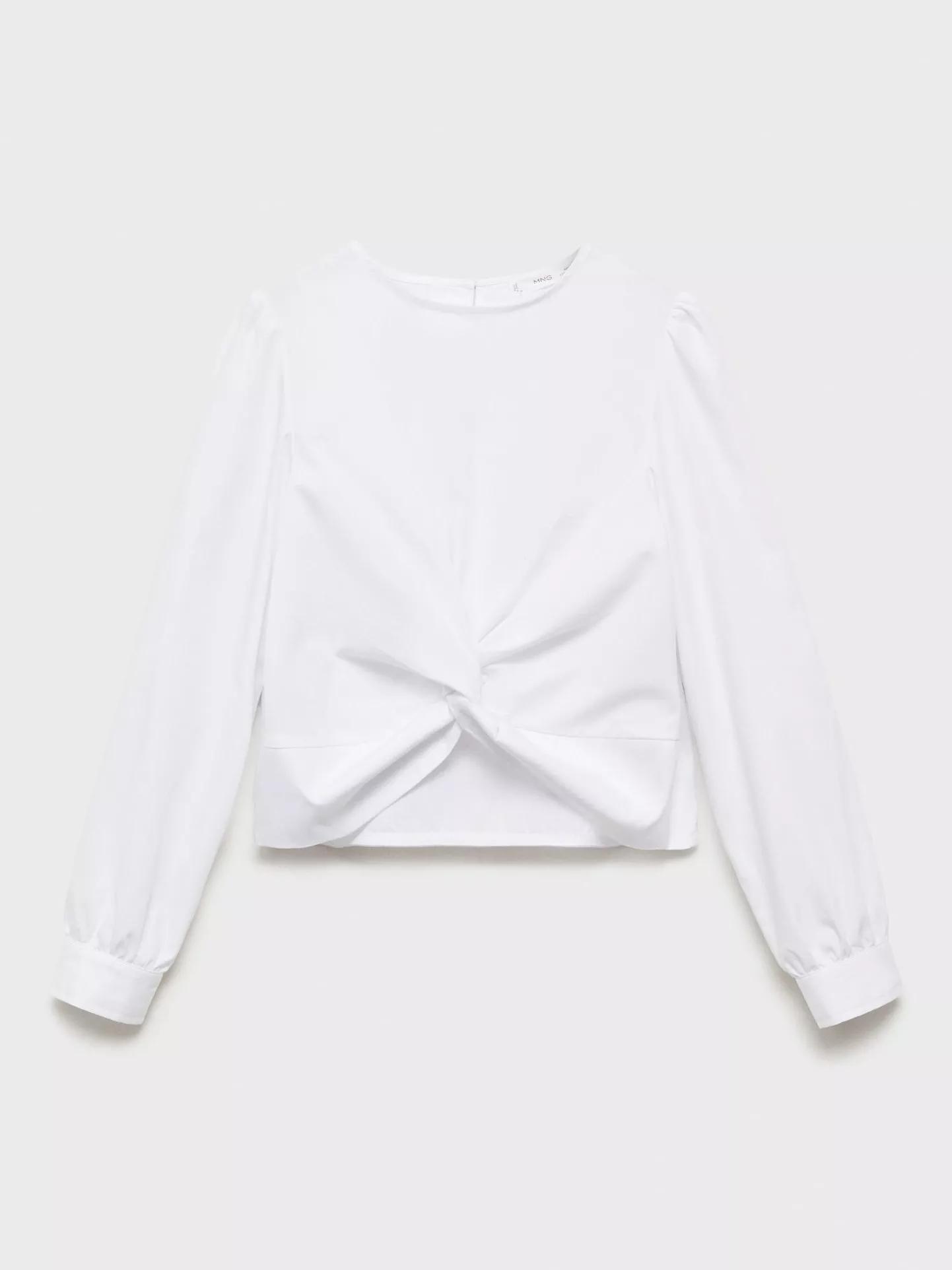 MANGO Cotton Mandy Shirt in White | endource