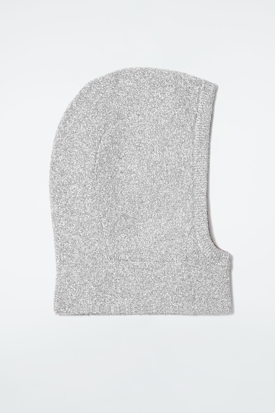 COS Sparkly Wool Balaclava in SILVER | endource