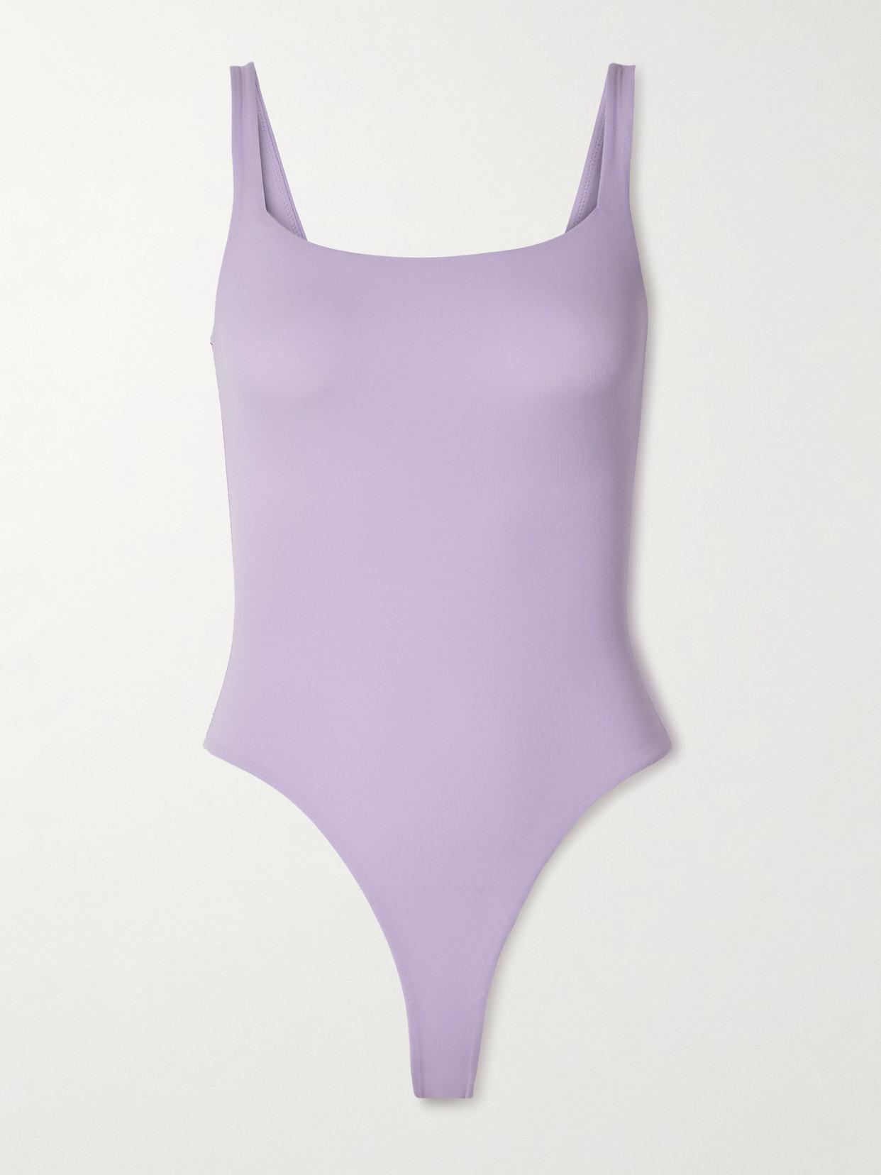 SKIMS Fits Everybody Square Neck Bodysuit in Purple | endource