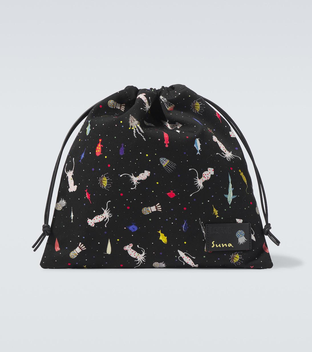 LOEWE Loewe x Suna Fujita - Submarine Canvas Pouch in Black | endource
