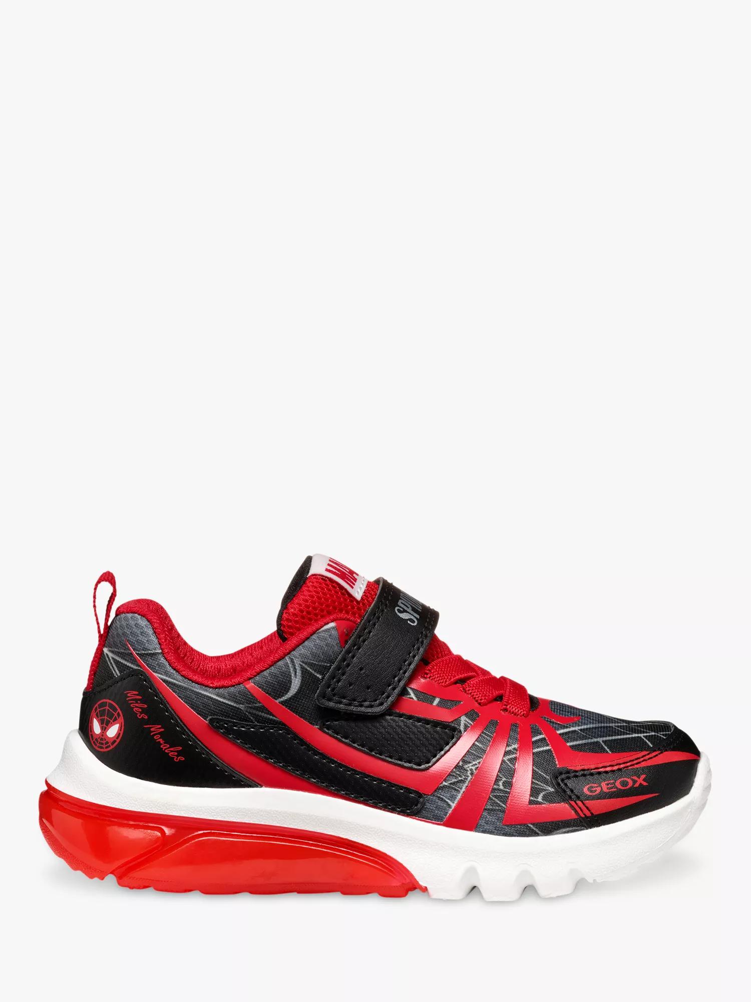 Geox Kids' Ciberdon Light Up Spider-Man Trainers in Black/Red | endource