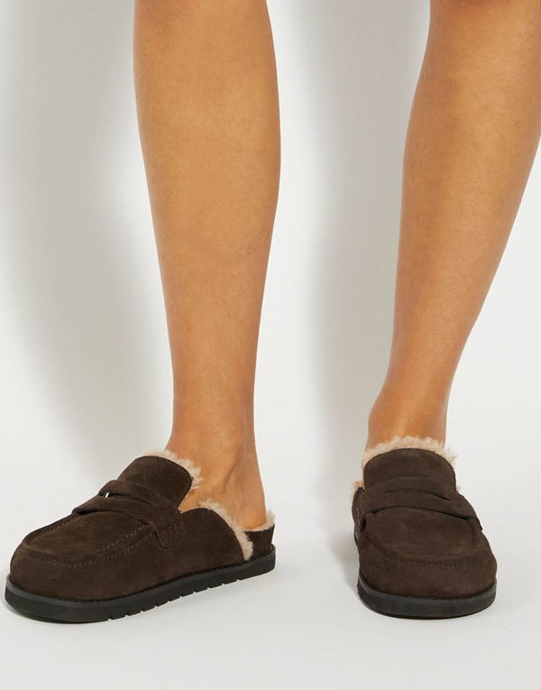 Dune London Goldy Mules In Brown | endource
