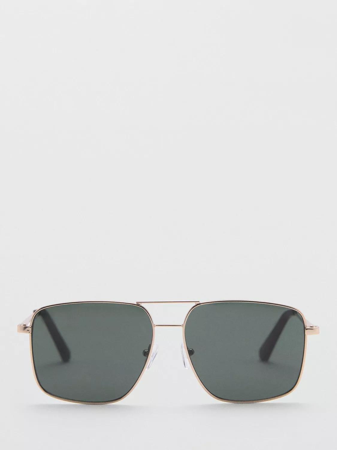 MANGO Tom Square Sunglasses in Gold | endource