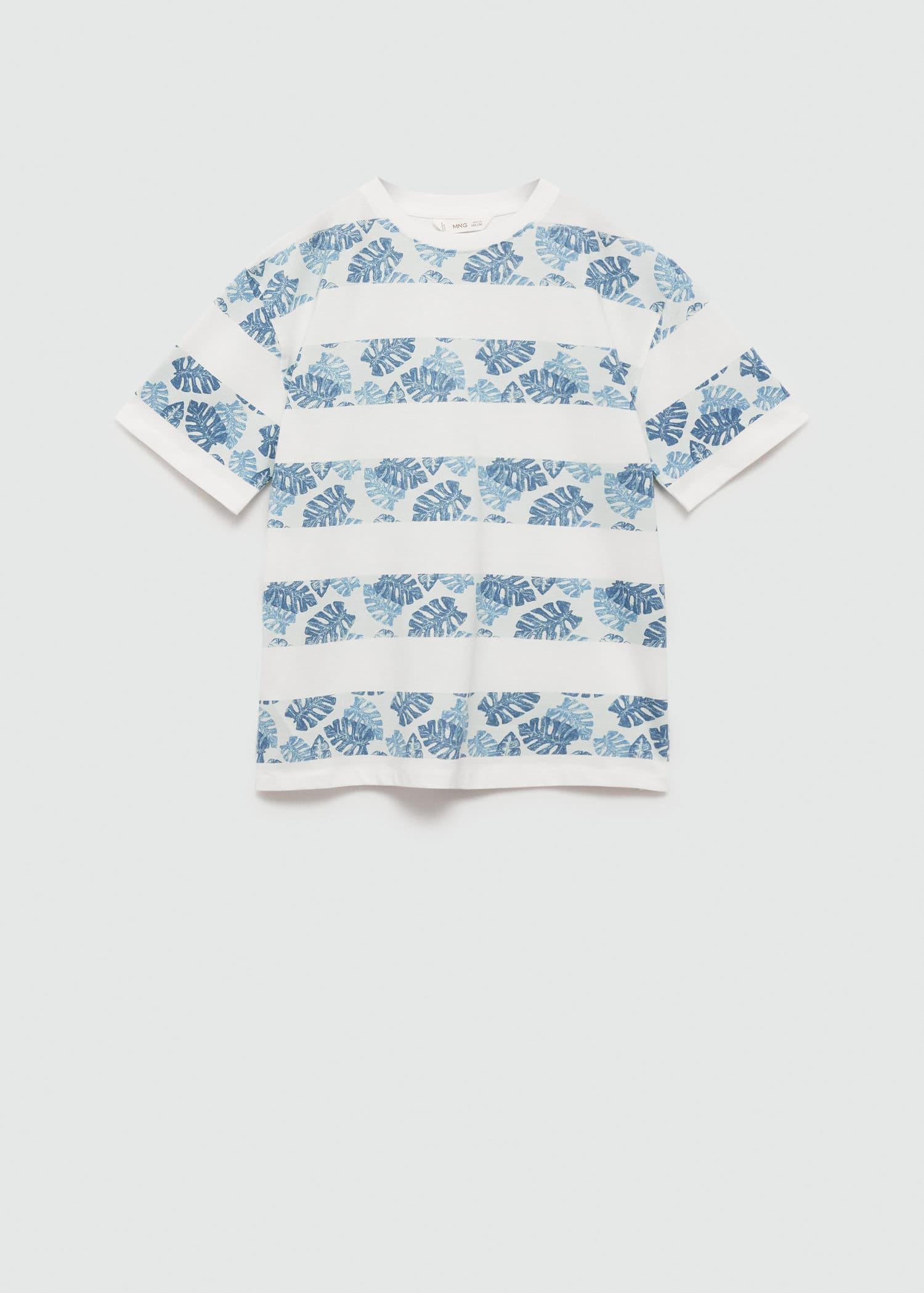 MANGO Leaf Print T-Shirt | endource