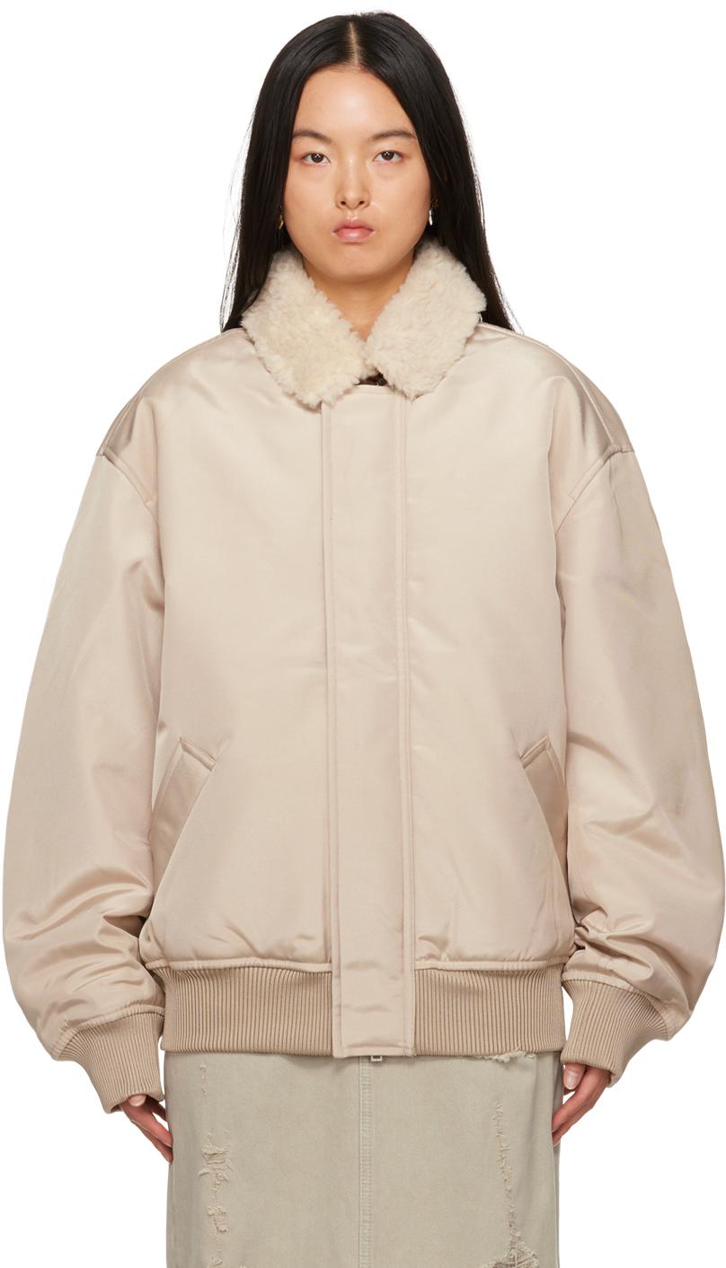 ACNE STUDIOS Zip Faux-Shearling Bomber Jacket | endource