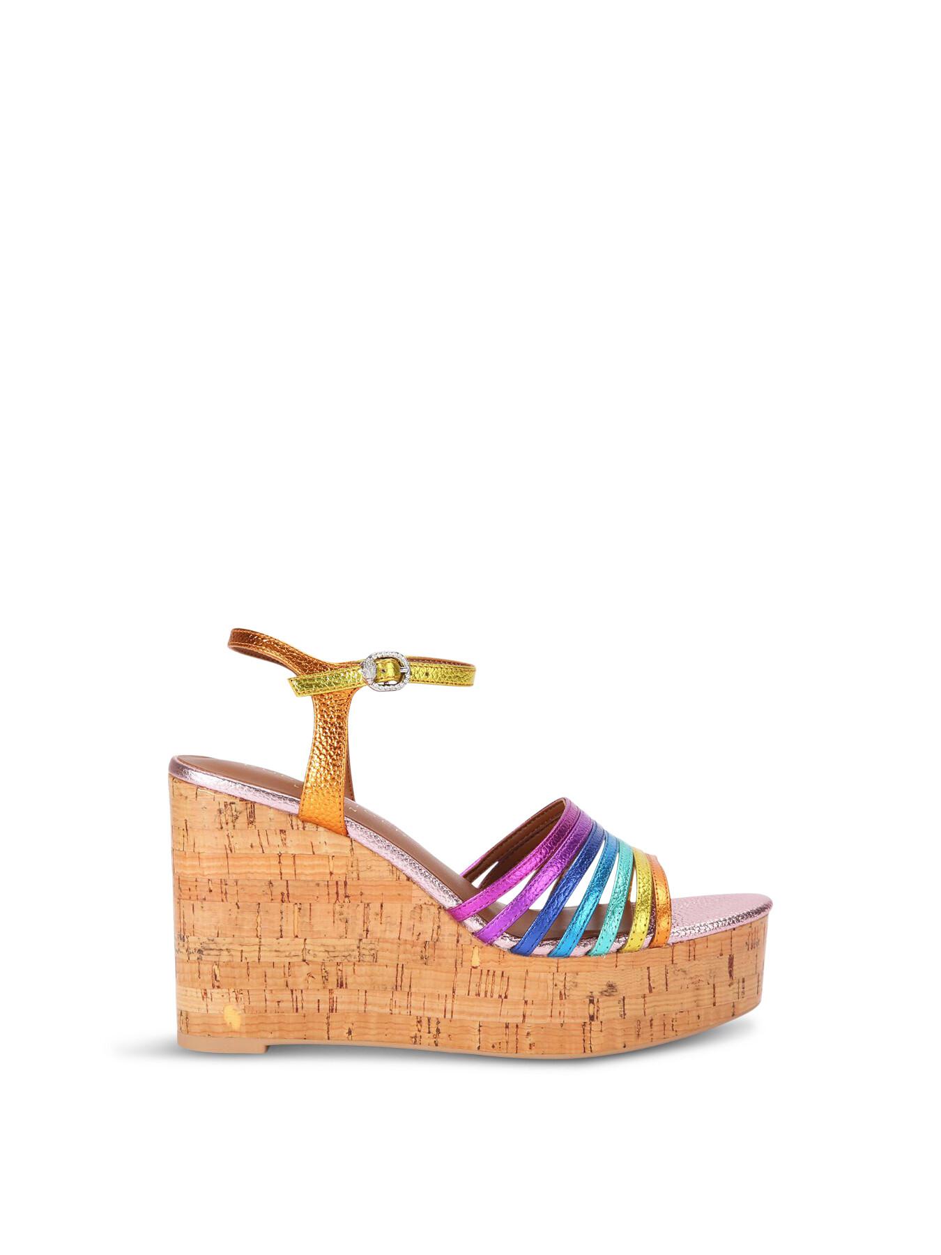 KURT GEIGER LONDON Pierra Cork Wedge in Multi | Endource