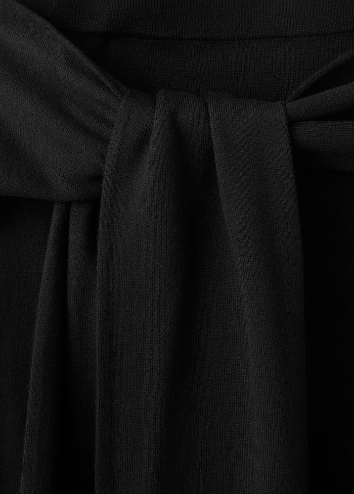 MANGO Knitted Skirt With Knot Detail | endource