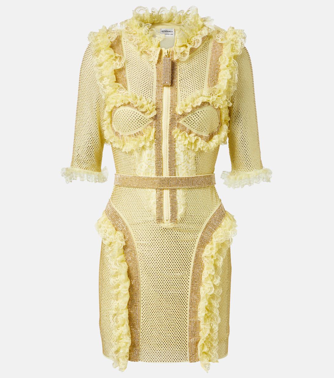 SELF-PORTRAIT Self-Portrait X Christopher Kane - Embellished Mesh ...