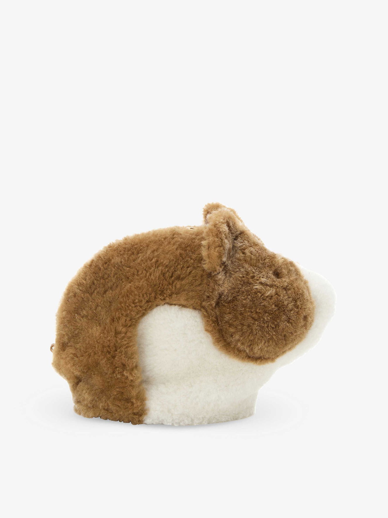 LOEWE Hamster Shearling And Leather Cross-Body Bag in CARAMEL | endource