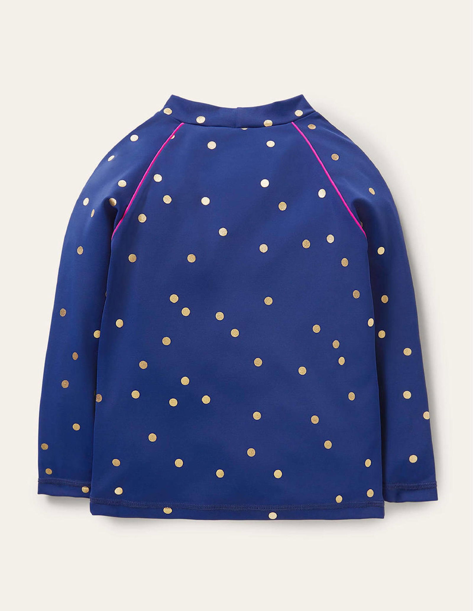 BODEN Patterned Rash Vest-Harmony Blue Gold Spot | endource