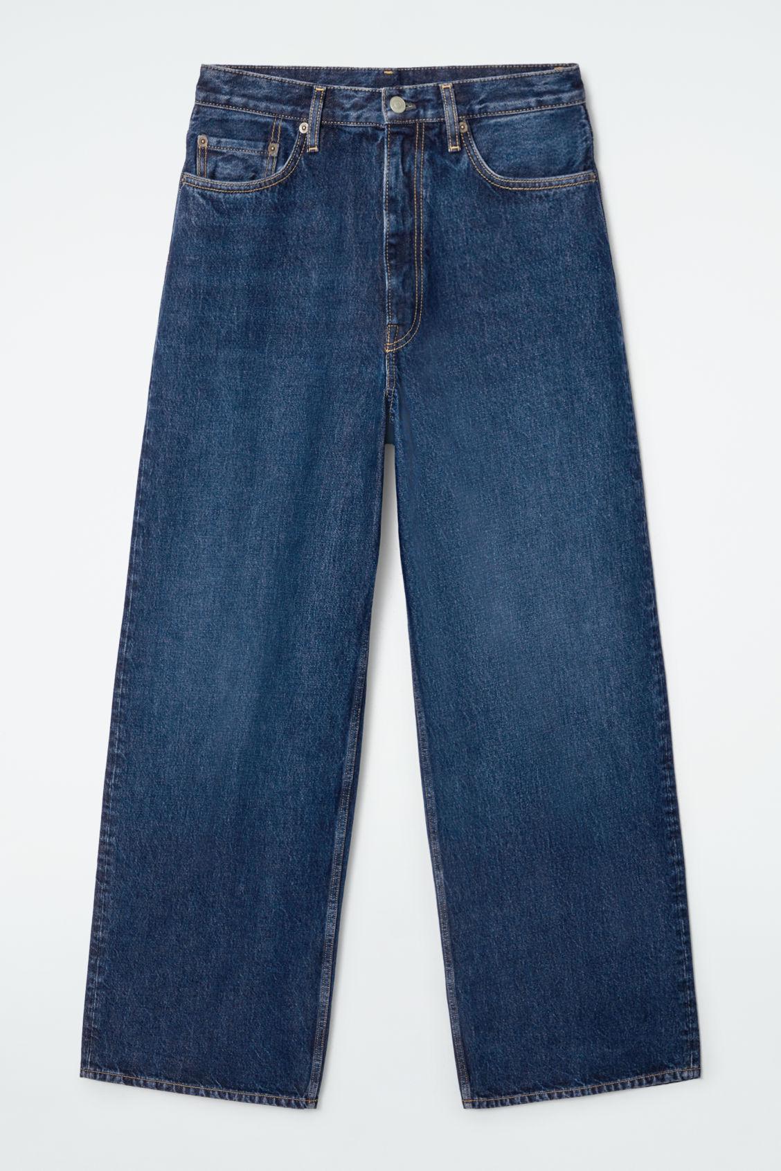 COS Pool Wide-Leg Jeans in DARK BLUE | endource