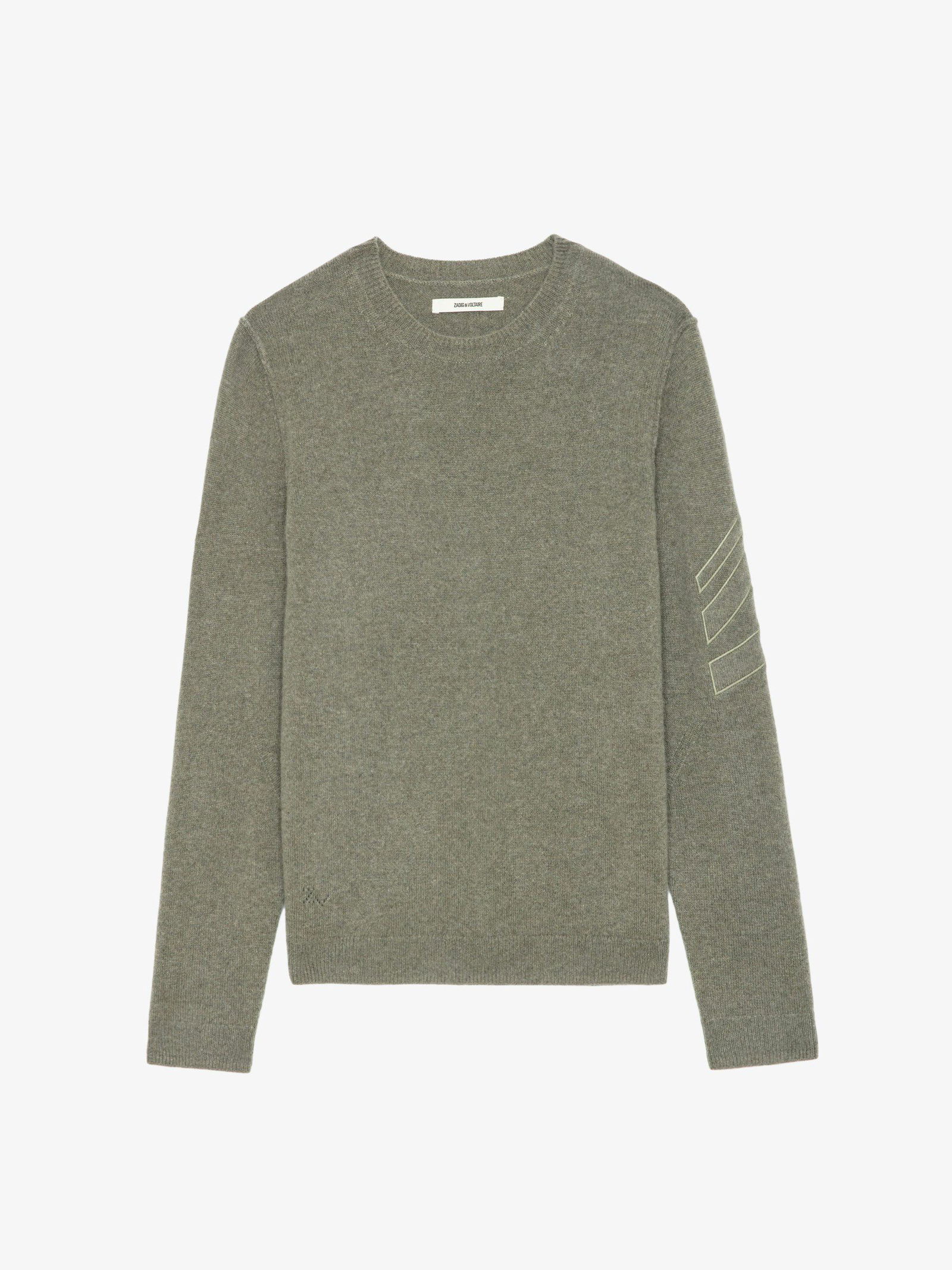 ZADIG & VOLTAIRE Kennedy Arrow Cashmere Jumper in Kaki | endource