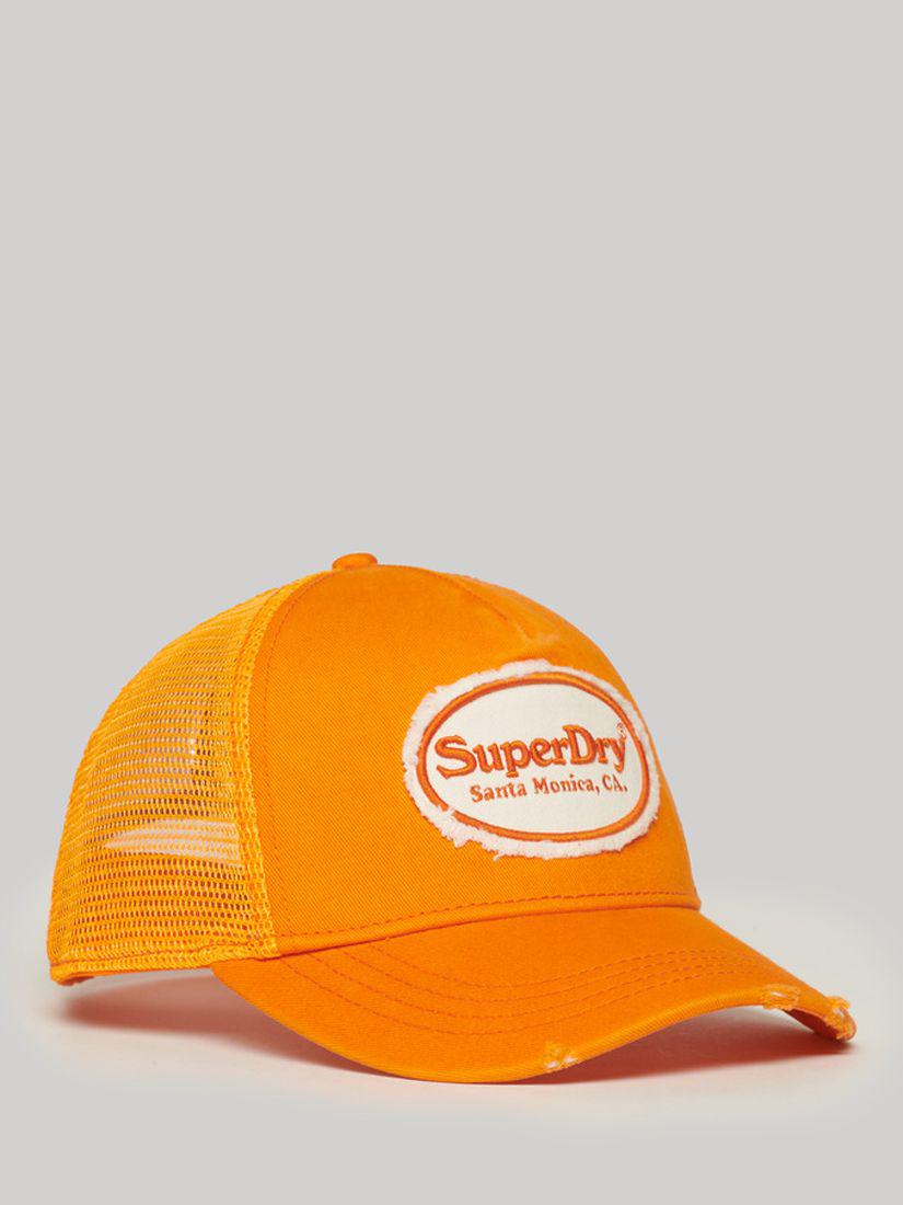 SUPERDRY Mesh Embroidery Baseball Cap in Fluro Orange | Endource