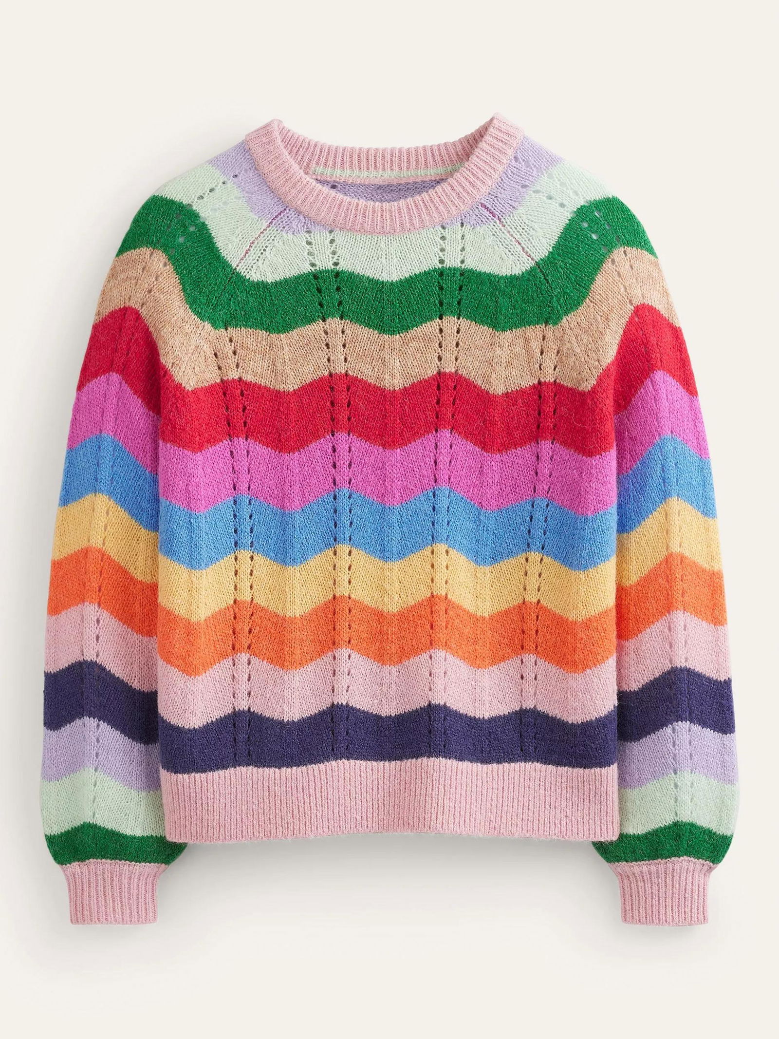 BODEN Wave Fluffy Jumper in Multi | endource