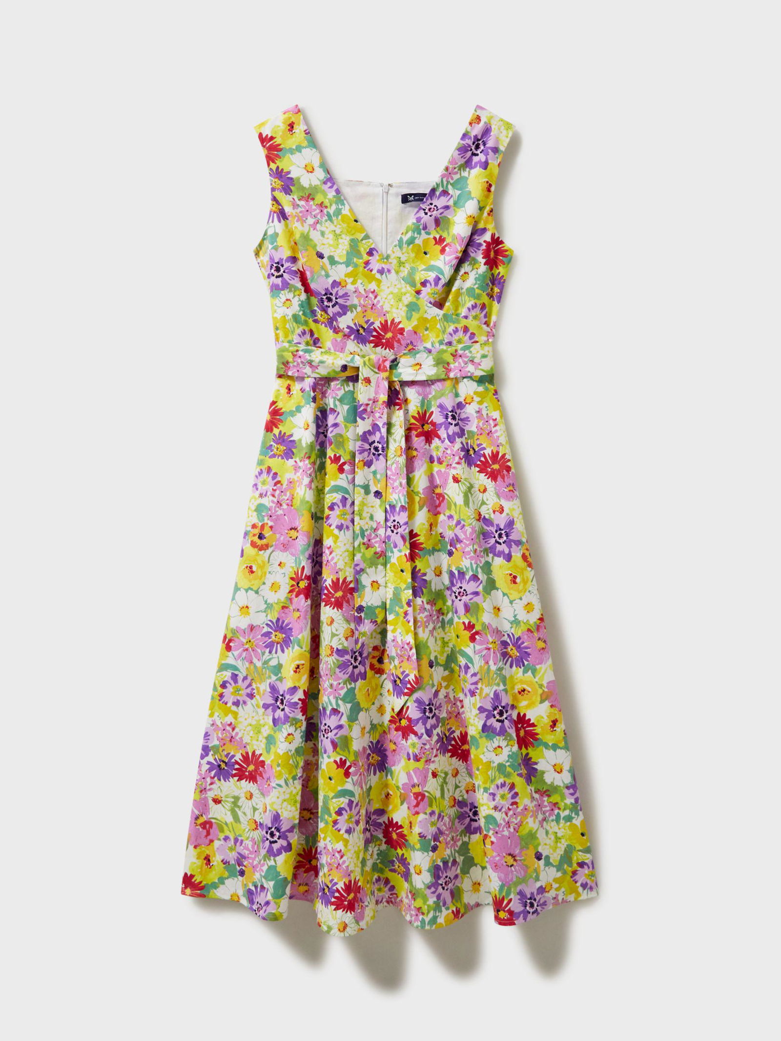 CREW CLOTHING Jenny Floral Print Midi Dress in Multi/Pink | endource