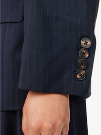 ME+EM Pinstripe Oversized Wool-Blend Blazer | endource