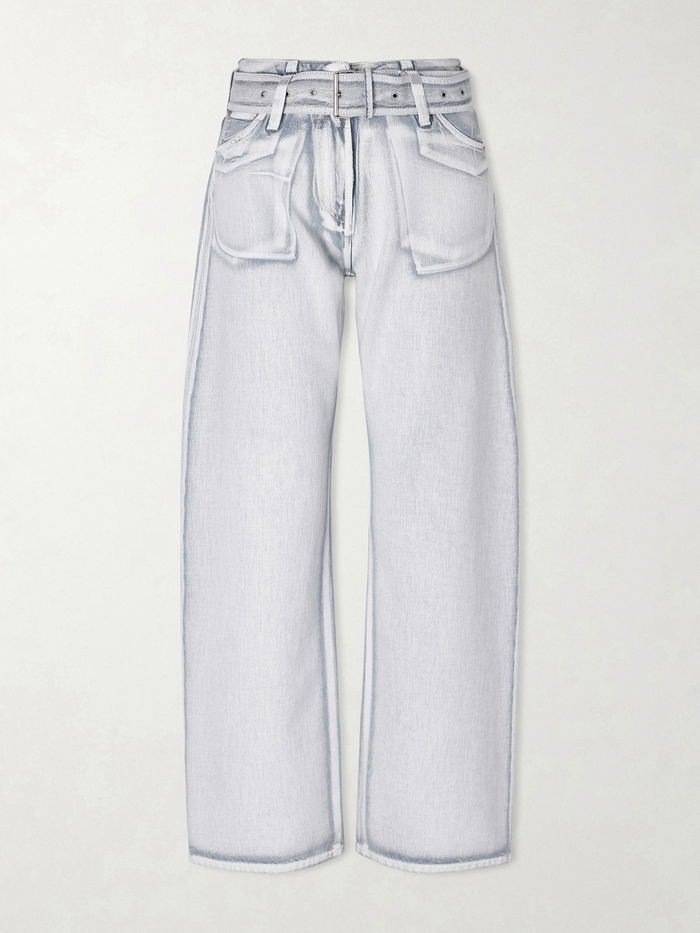 ACNE STUDIOS Trompe L'oeil Coated Low-rise Straight-leg Jeans | endource