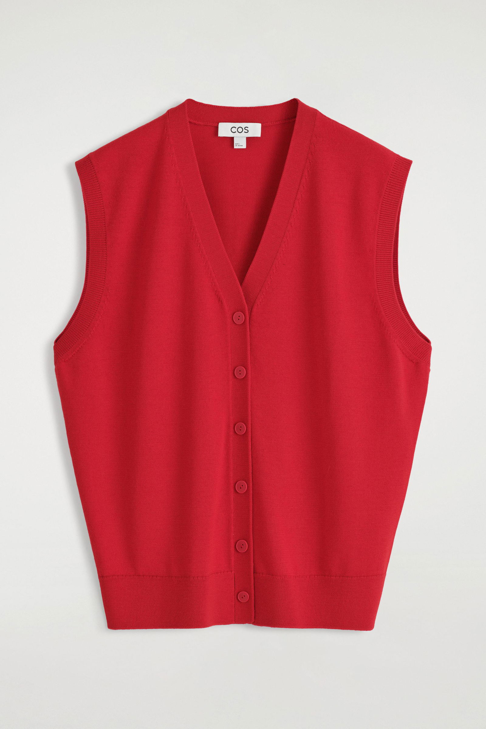 COS V-Neck Merino Wool Waistcoat | endource