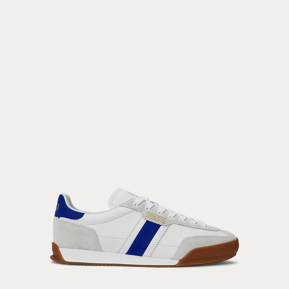 POLO RALPH LAUREN Hester Leather-Suede Trainer in White | endource