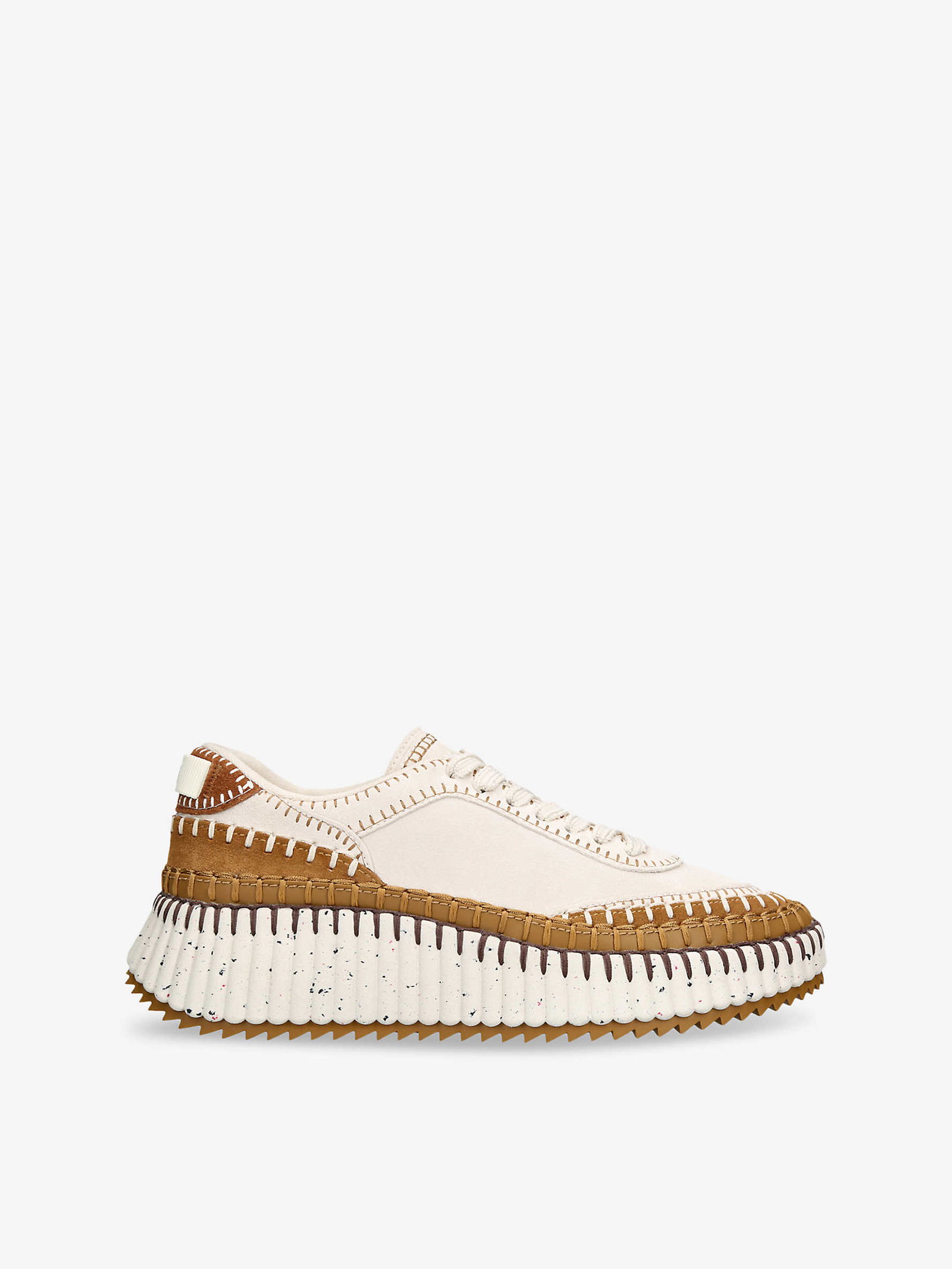 CHLOÉ Nama Runner Low-Top Mesh And Woven Trainers in BROWN/OTH | endource