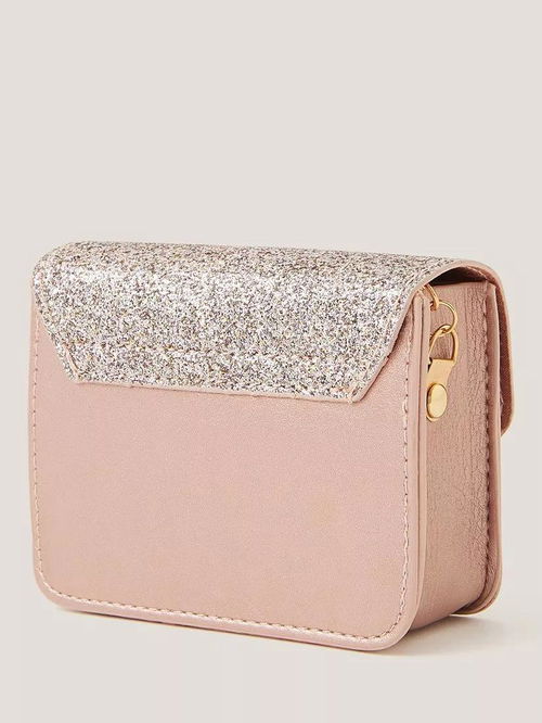 Monsoon Kids' Mini Glitter Bag, Pink | endource