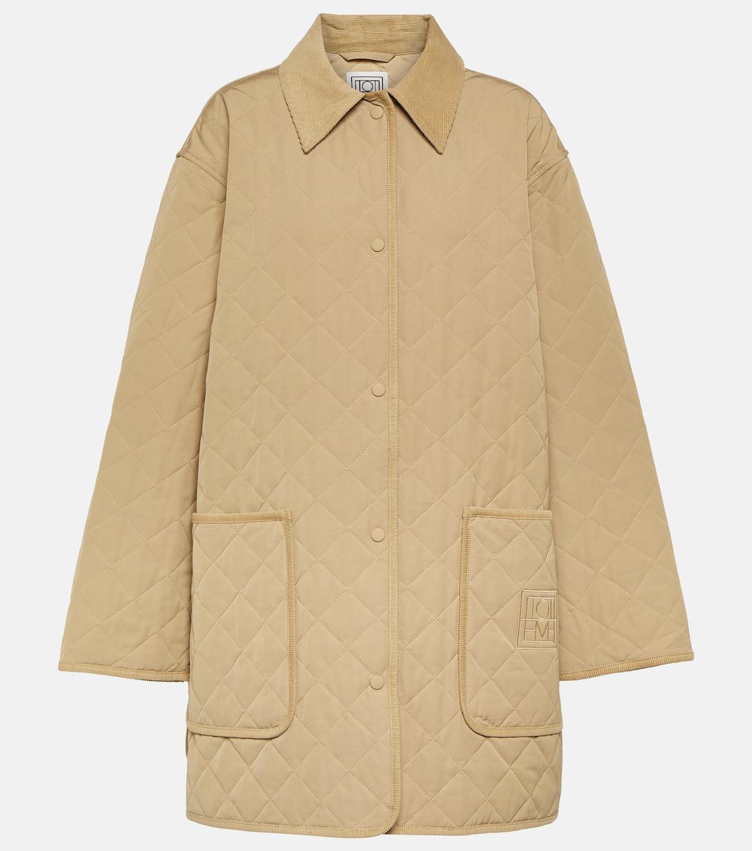 TOTEME Oversized Quilted Jacket in Beige | endource