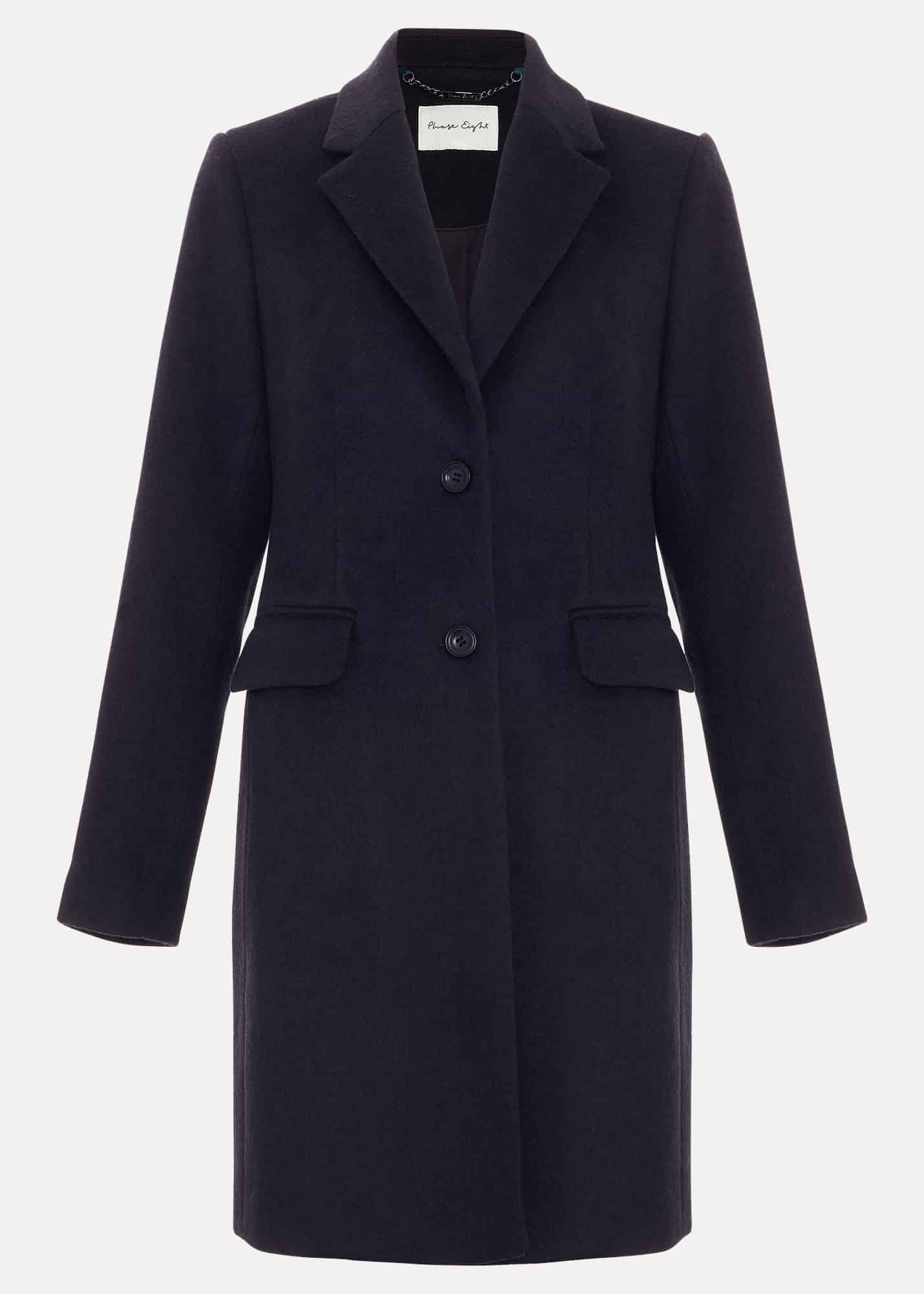 PHASE EIGHT Lydia Wool Coat in Navy | endource