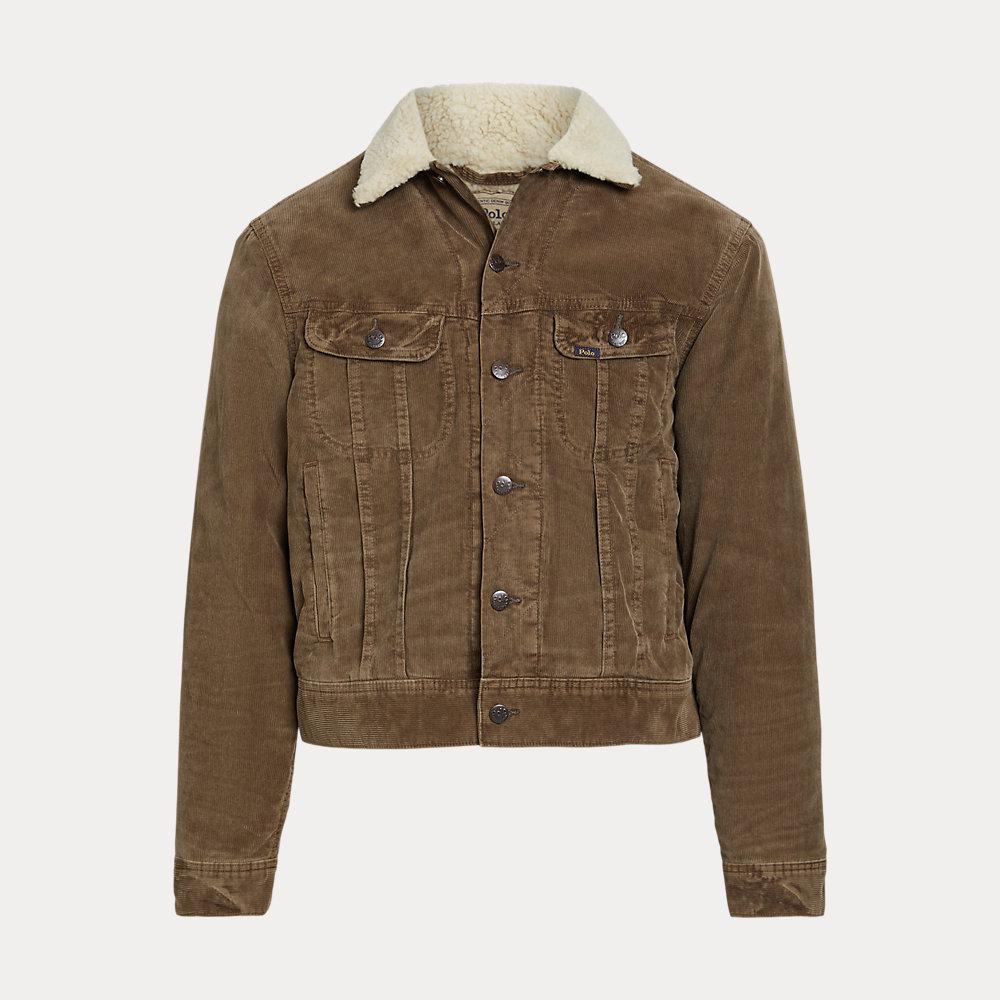 POLO RALPH LAUREN Fleece-Lined Corduroy Trucker Jacket in Brown | endource